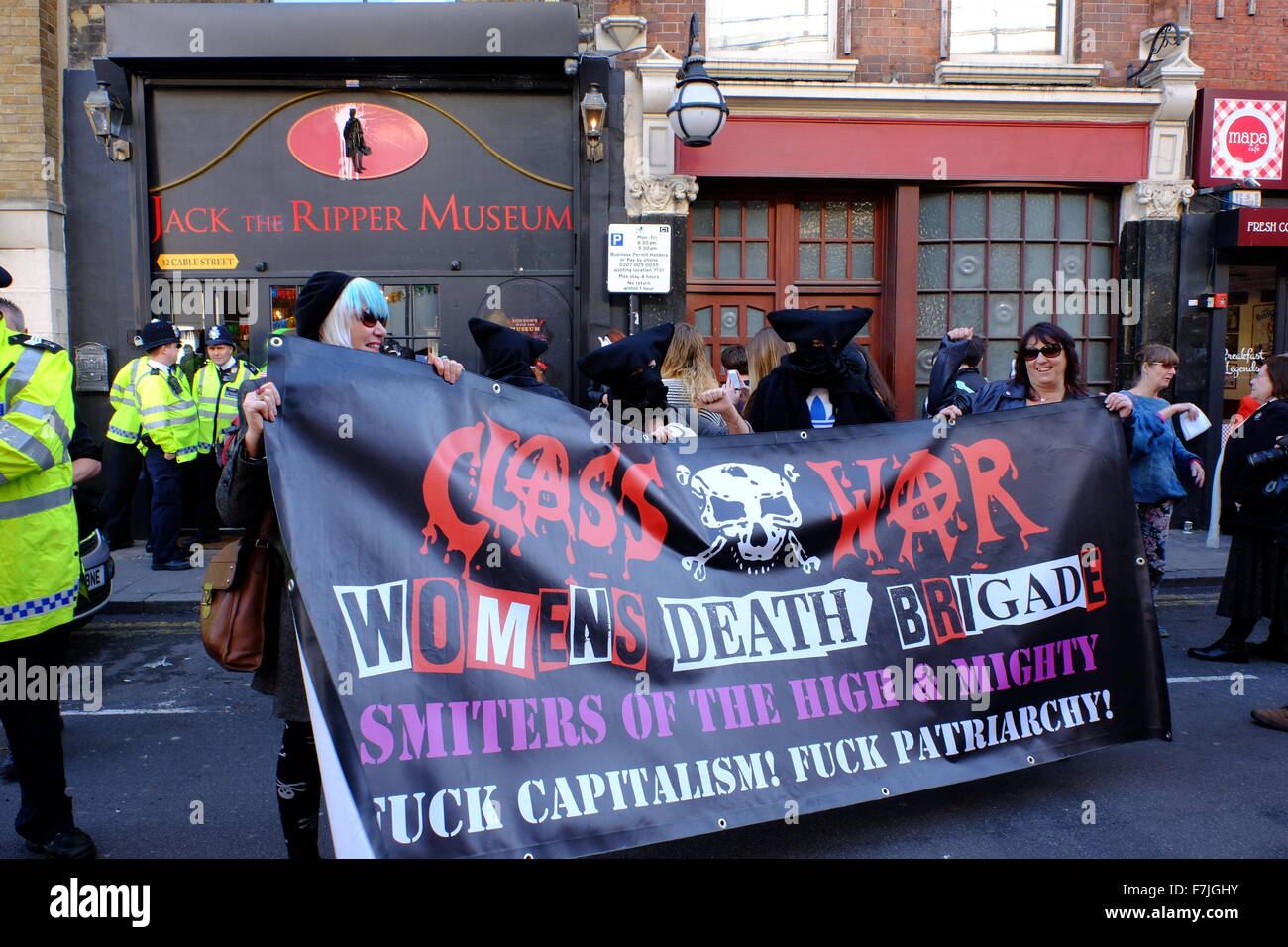 Various groups including Class War and 4th wave feminists held a ...