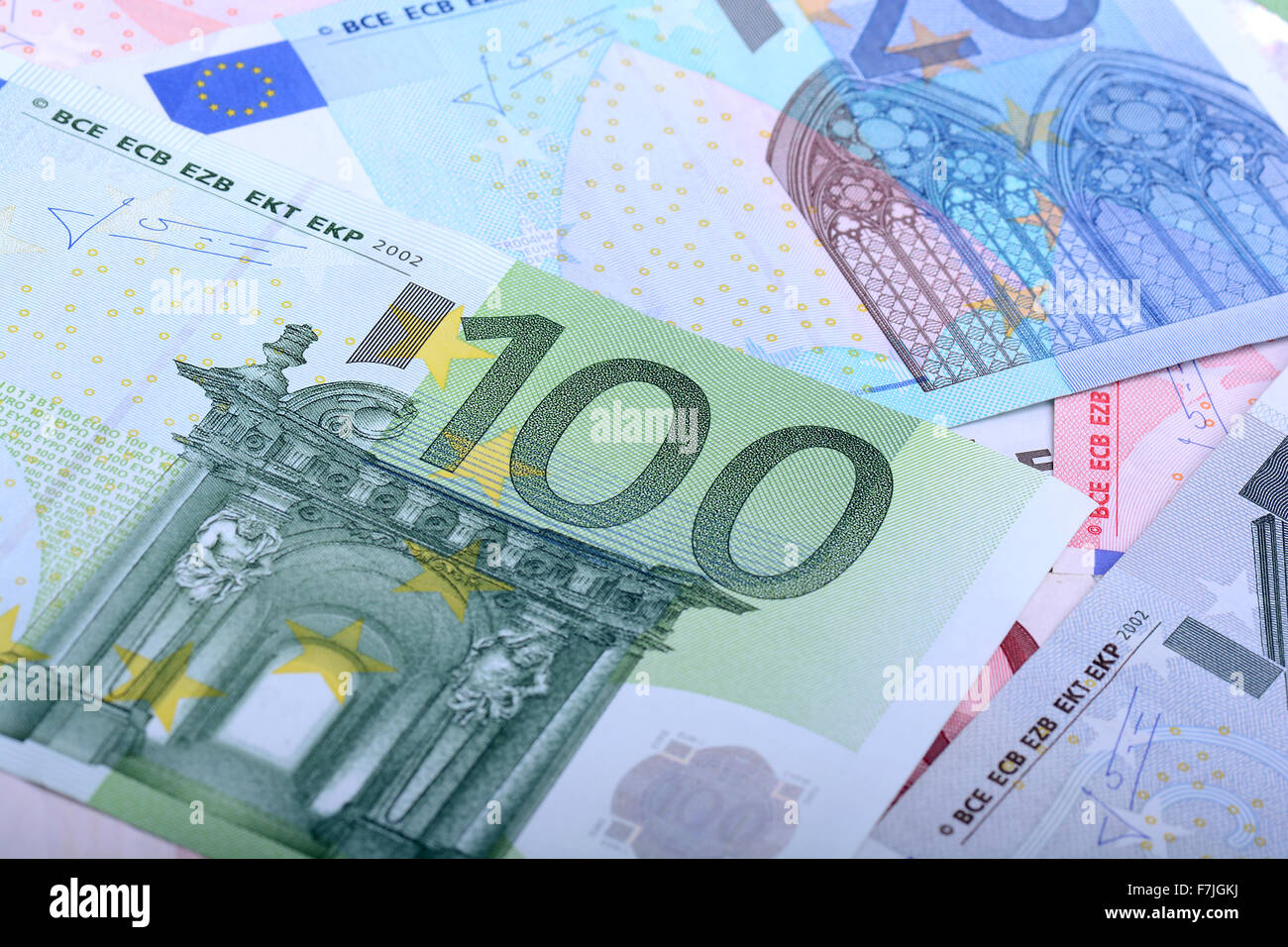 European banknotes, Euro currency from Europe, Euros Stock Photo - Alamy