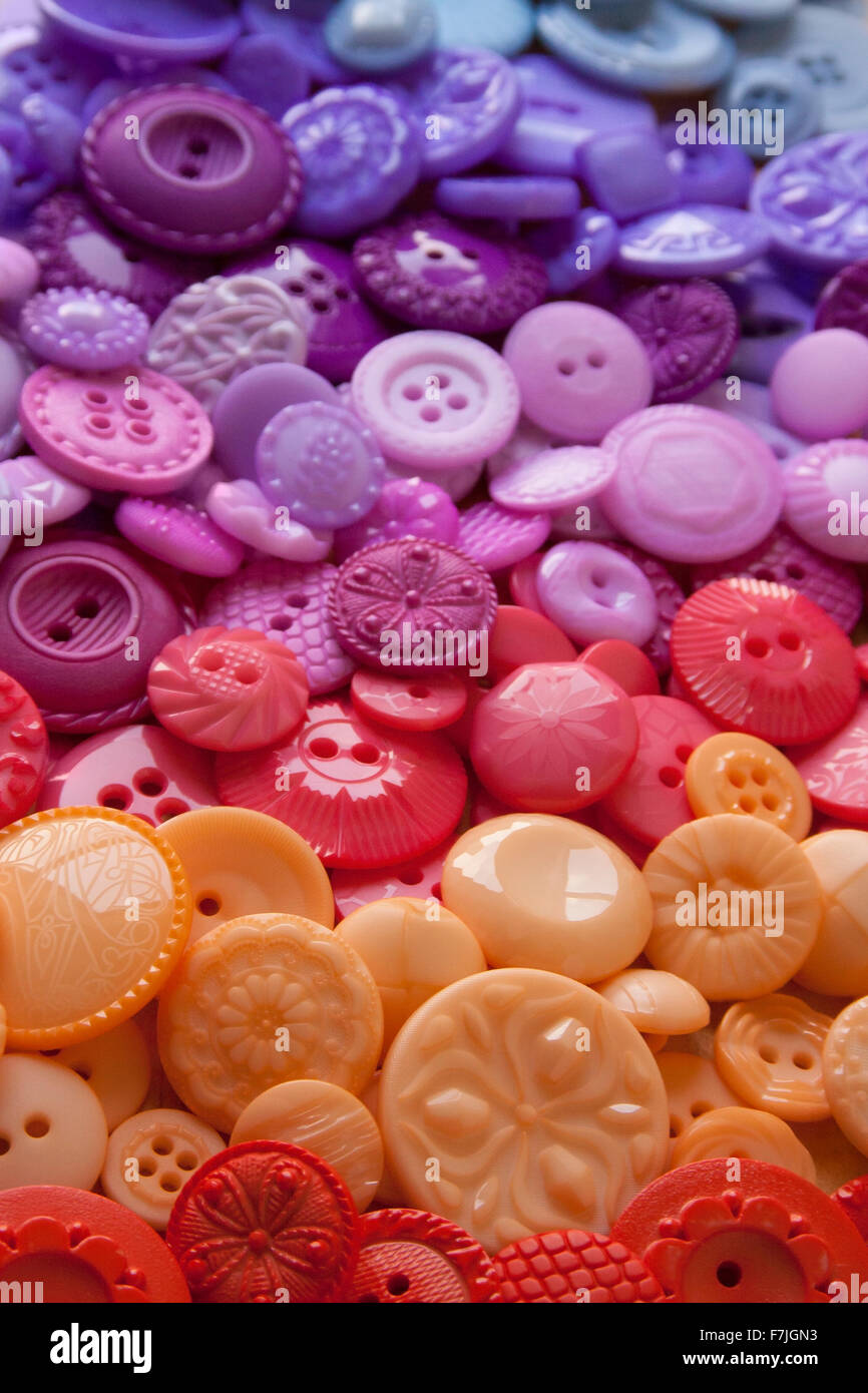 Brightly Colored Craft Buttons Stock Photo - Alamy