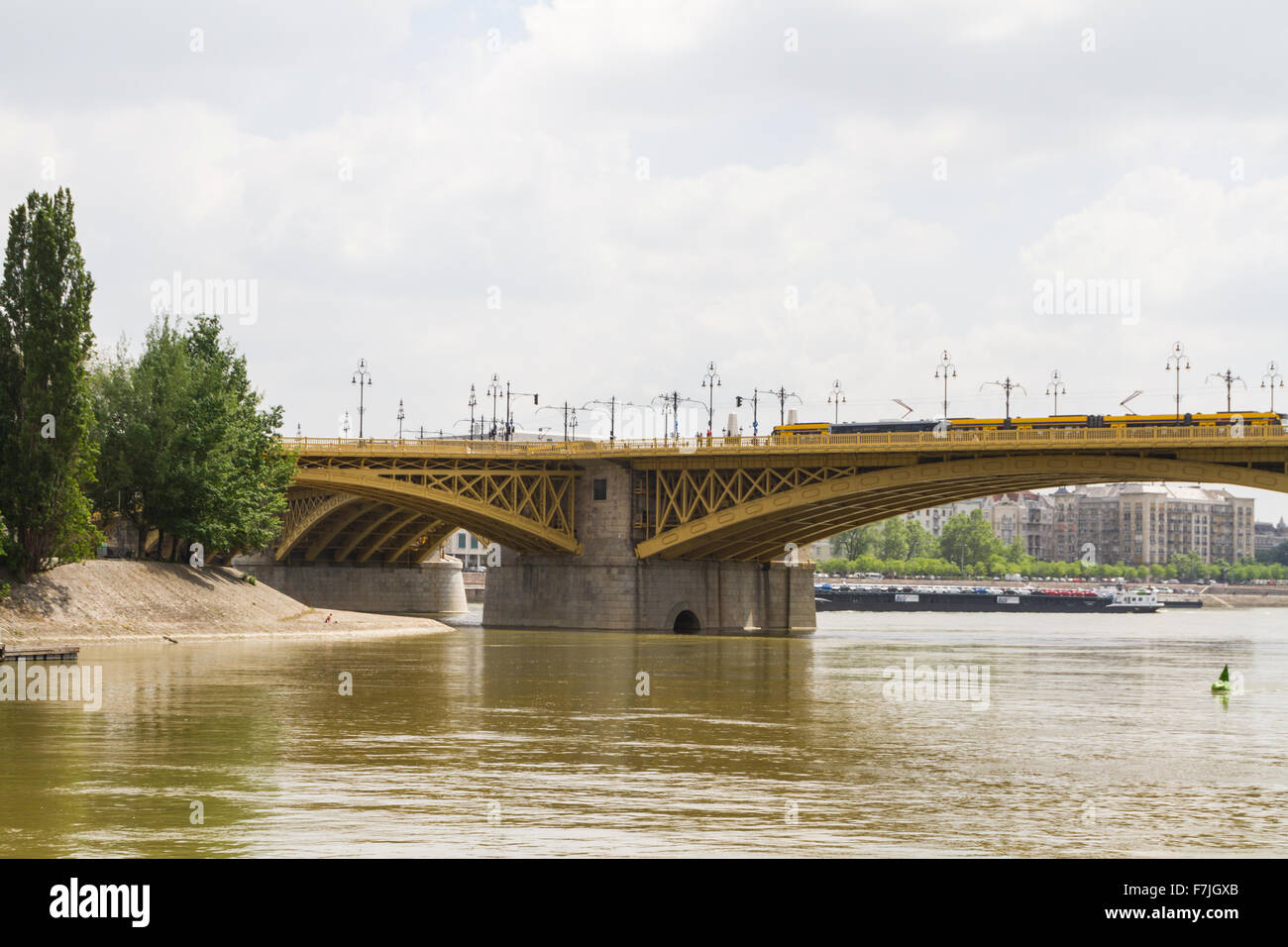 Scenic view of the recently renewed Margit bridge in Budapest Stock ...