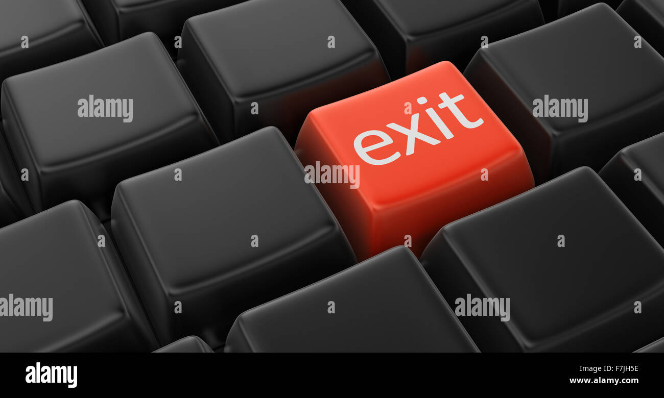 Exit key concept Stock Photo - Alamy