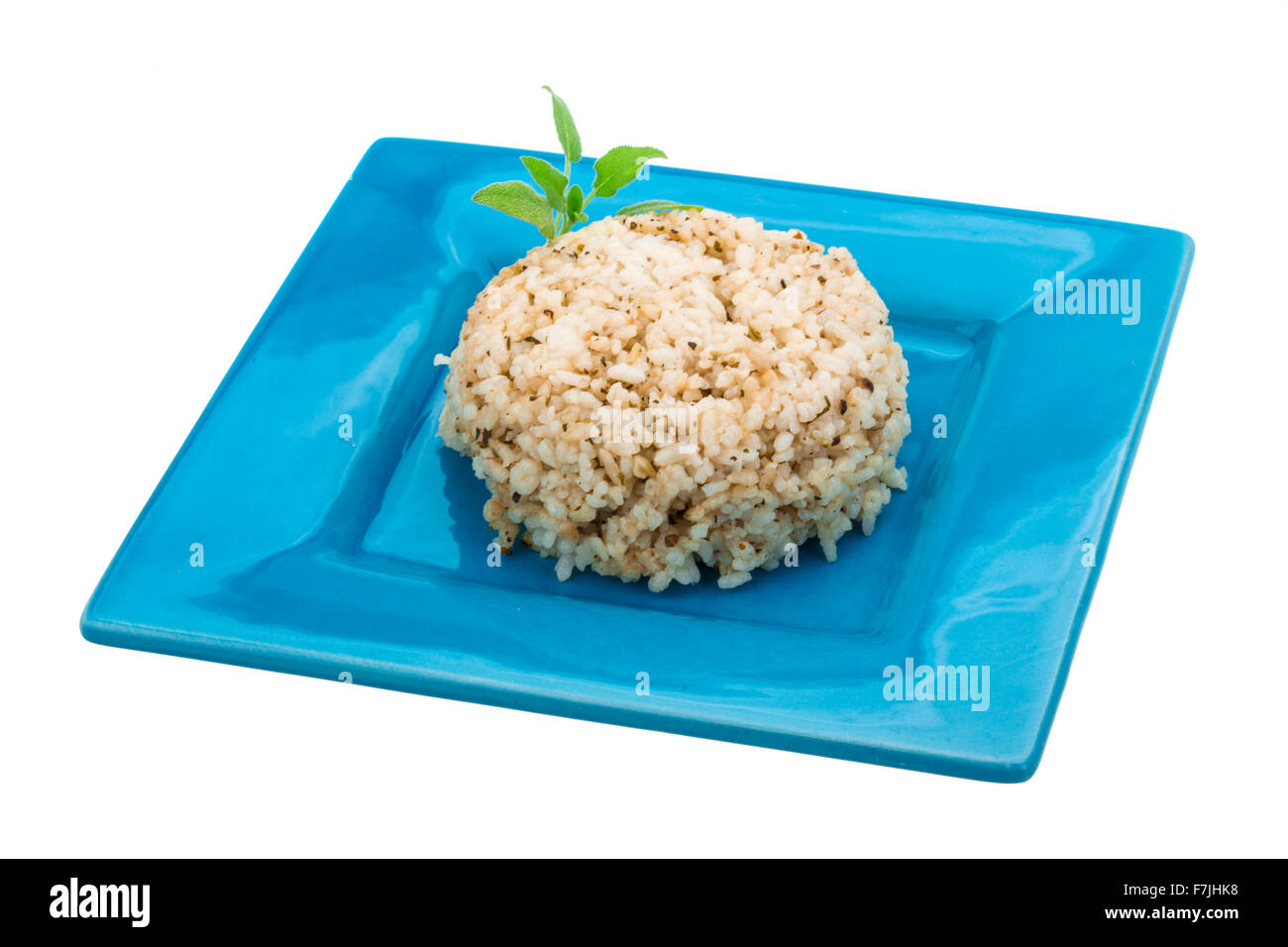 Boiled rice with herbs Stock Photo - Alamy