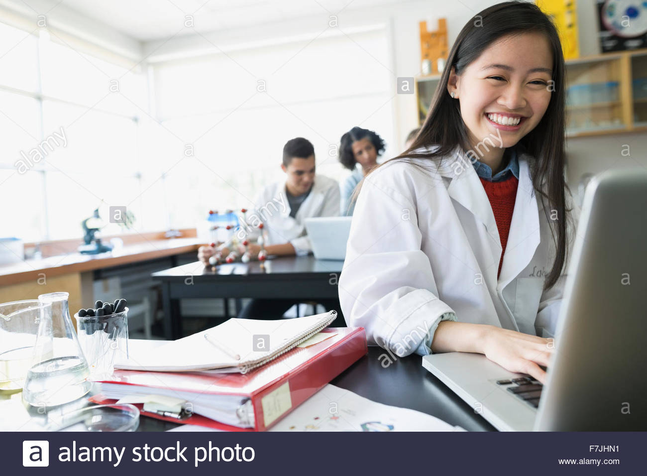 High school science classroom laptop hi-res stock photography and ...
