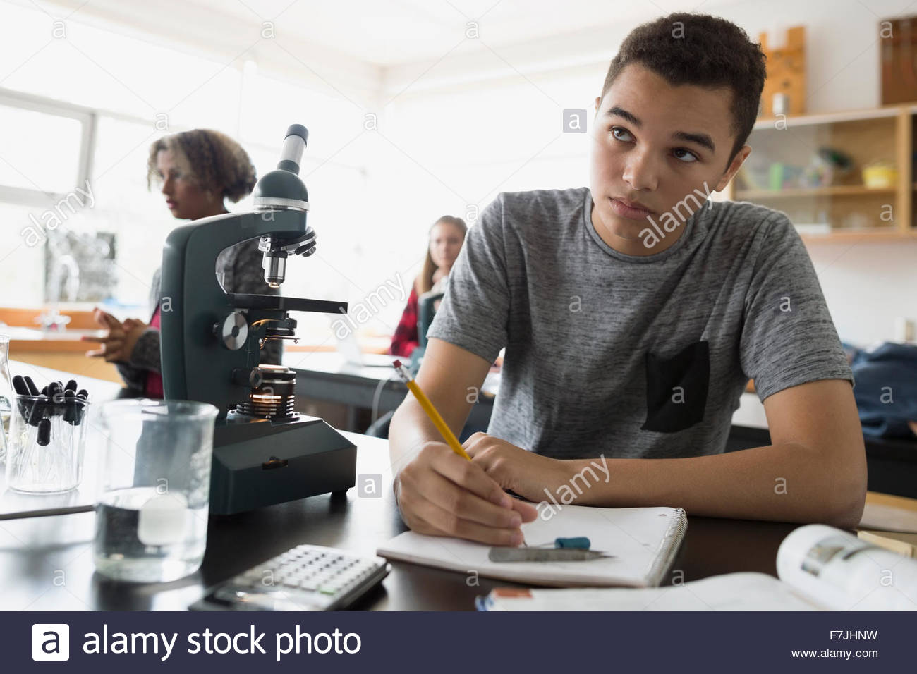 Boy chemistry teenager one person hi-res stock photography and images ...