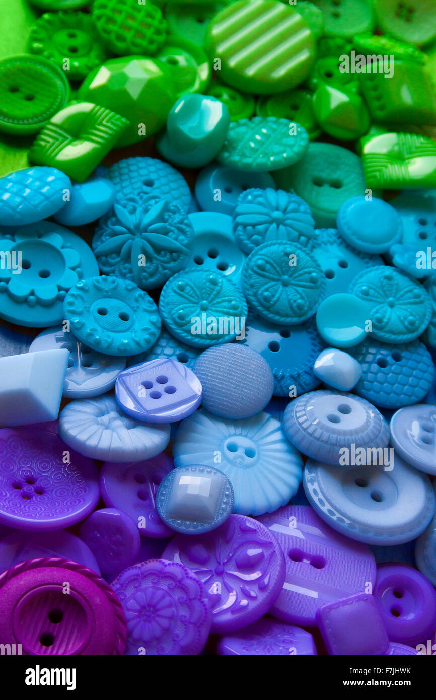 Brightly Colored Craft Buttons Stock Photo - Alamy