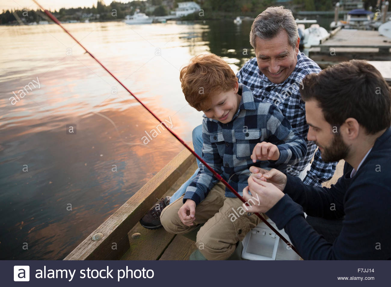 Lake dock sunset hi-res stock photography and images - Alamy