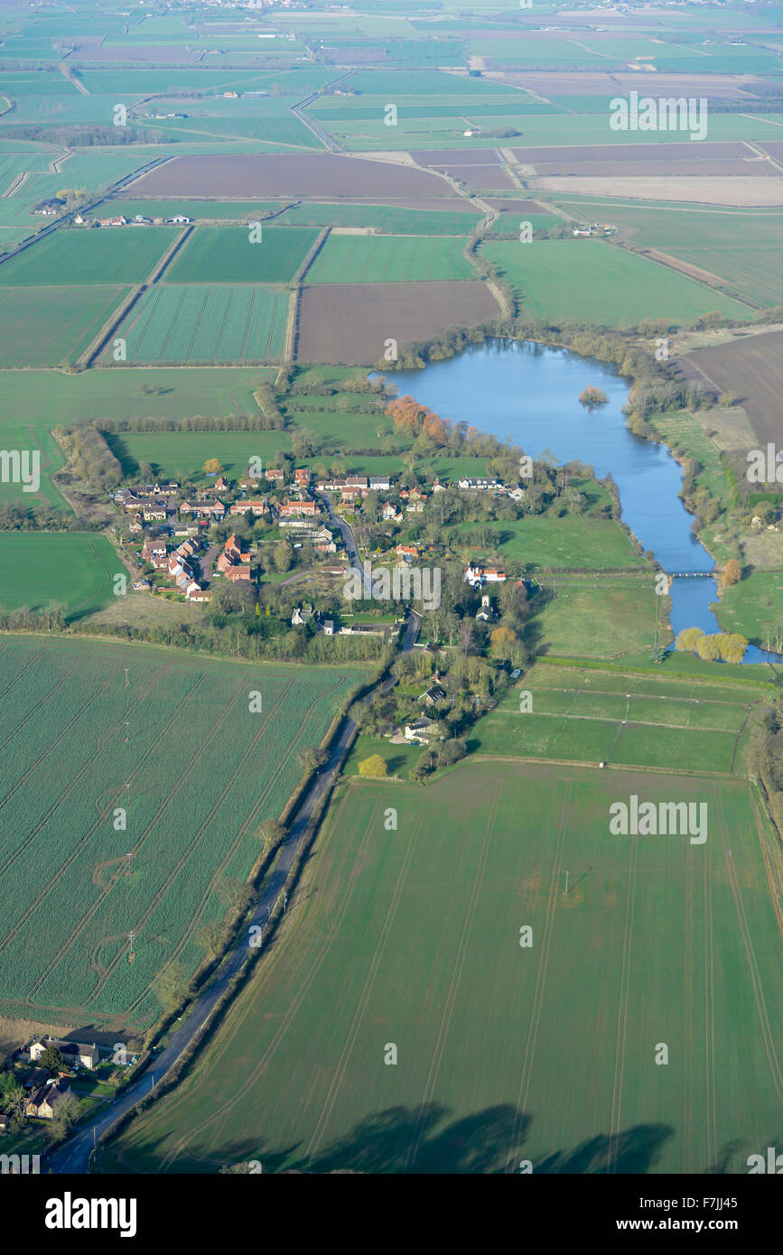 An aerial view of the Lincolnshire village of Fillingham, also visible ...