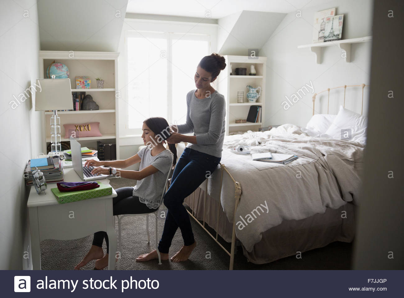 Homework in bedroom hi-res stock photography and images - Alamy