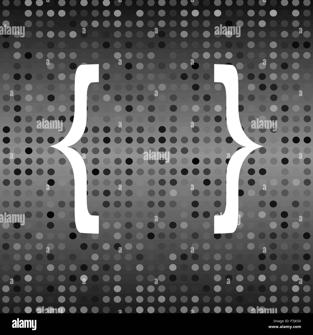 White Curly Bracket Stock Vector Image & Art - Alamy