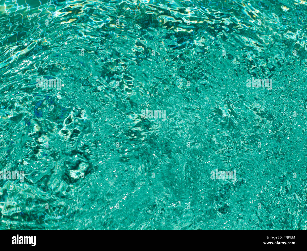 Turquoise water background with light reflections and pattern Stock ...
