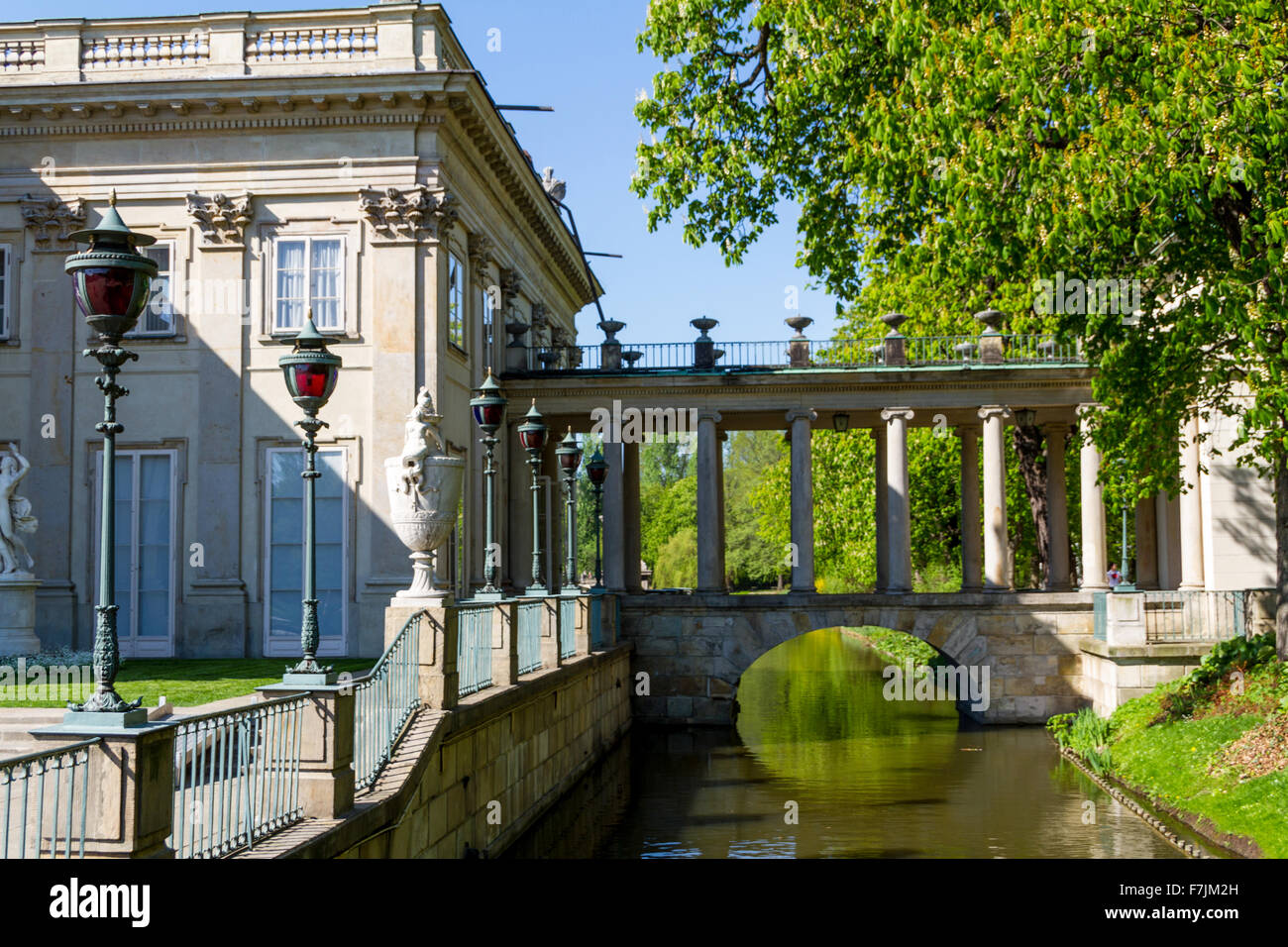 The Lazienki palace in Lazienki Park, Warsaw. Lazienki Krolewskie Stock ...