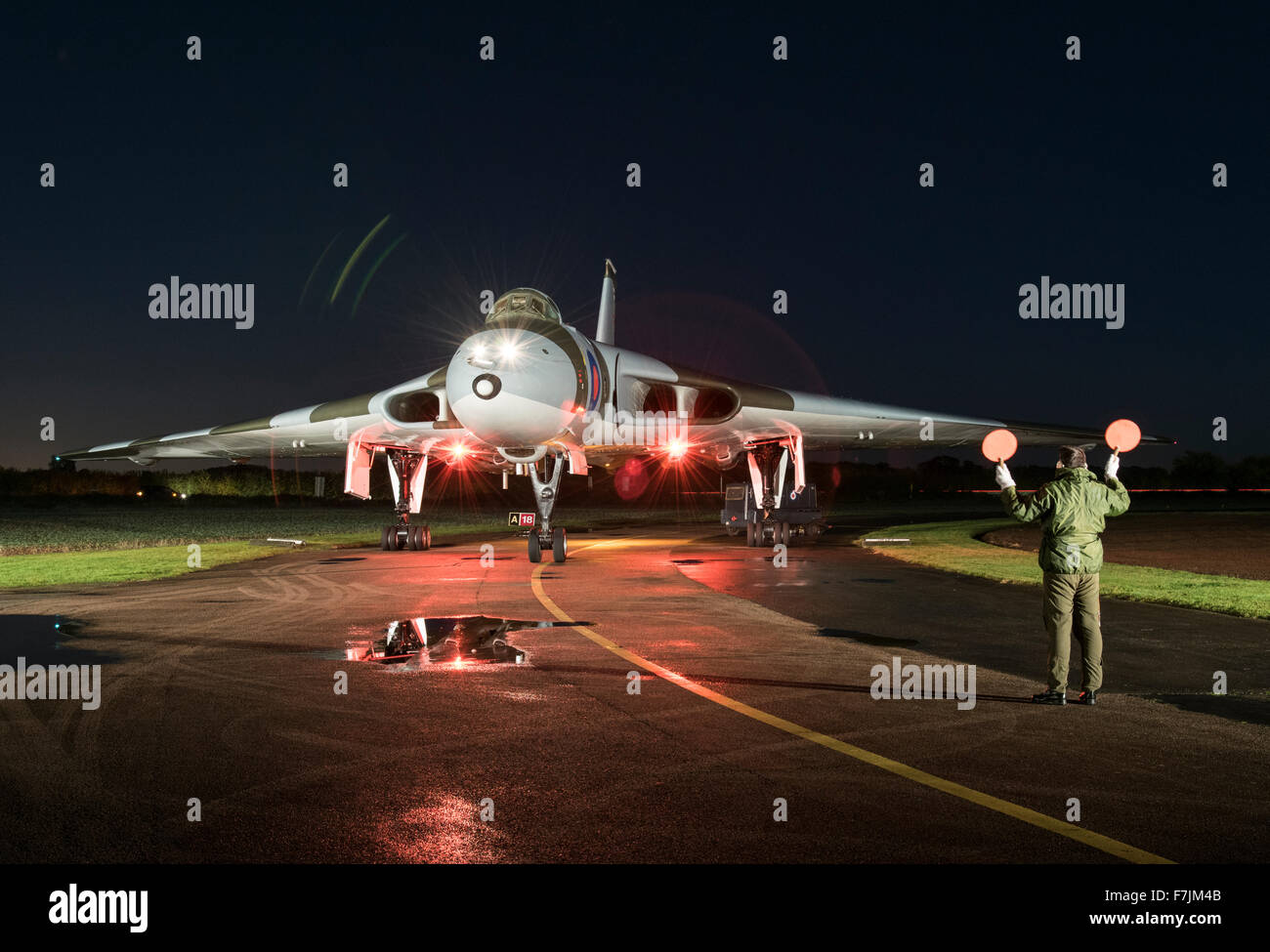 Re-enactment of a night mission for a Avro Vulcan Cold War Nuclear ...