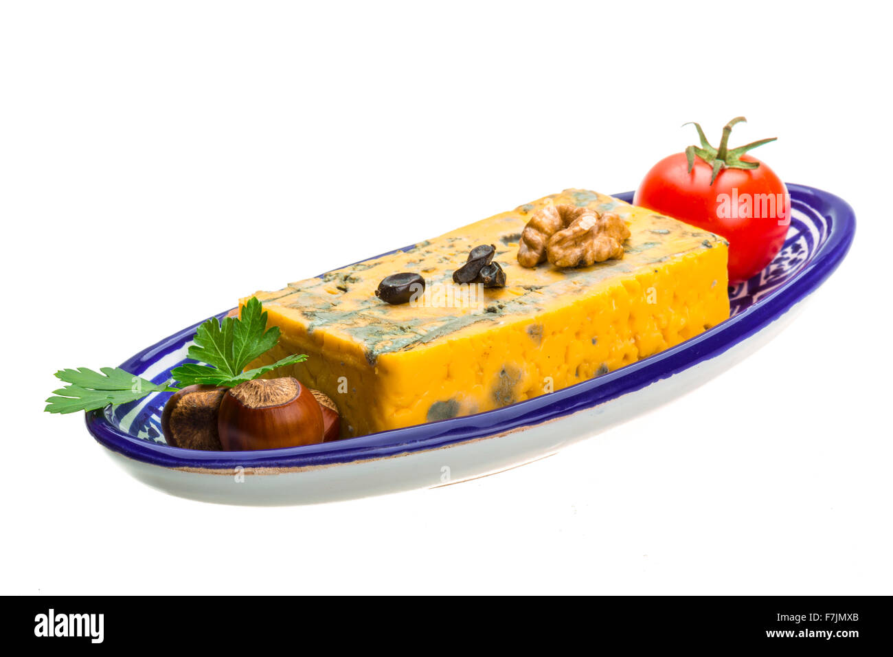 Gold cheese with mould Stock Photo - Alamy