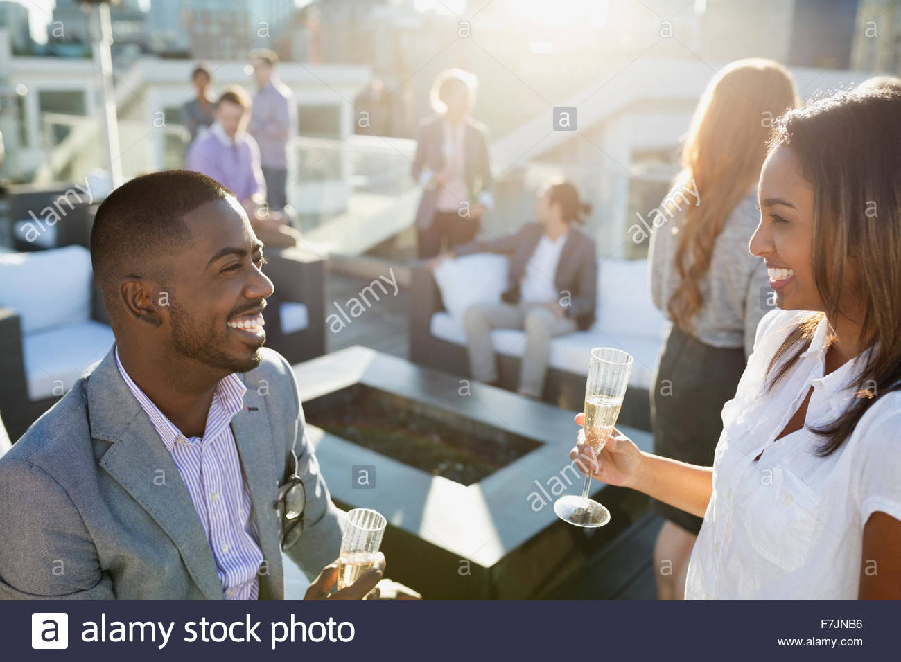People enjoying rooftop view hi-res stock photography and images - Alamy