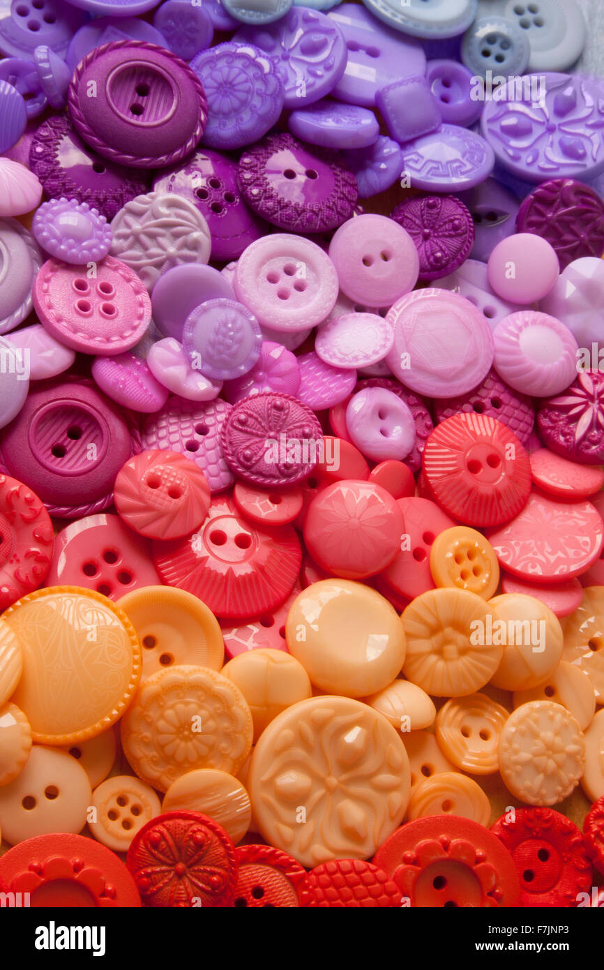 Brightly Colored Craft Buttons Stock Photo - Alamy