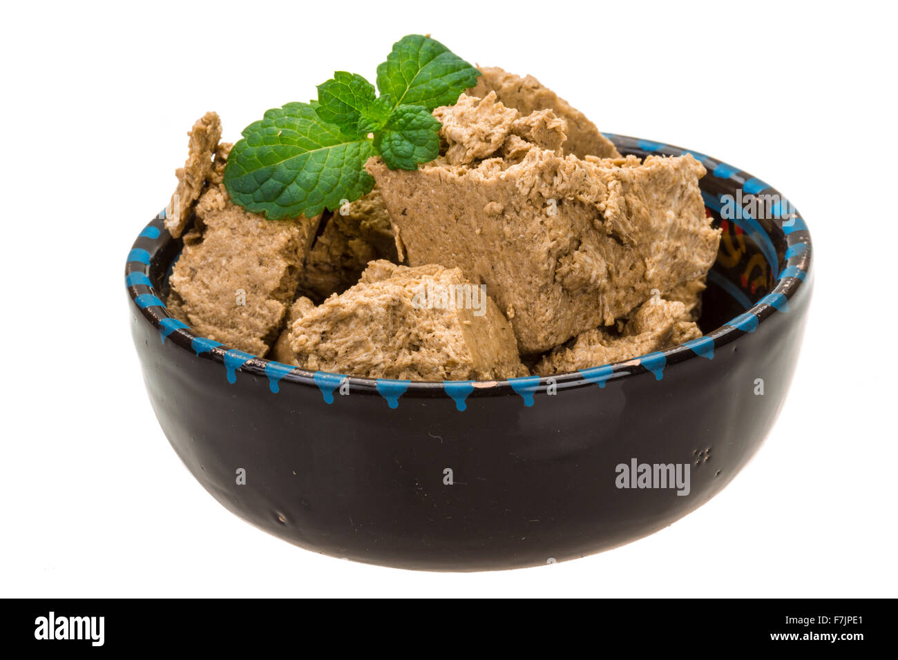 Sunflower Halva isolated studio macro shoot Stock Photo - Alamy