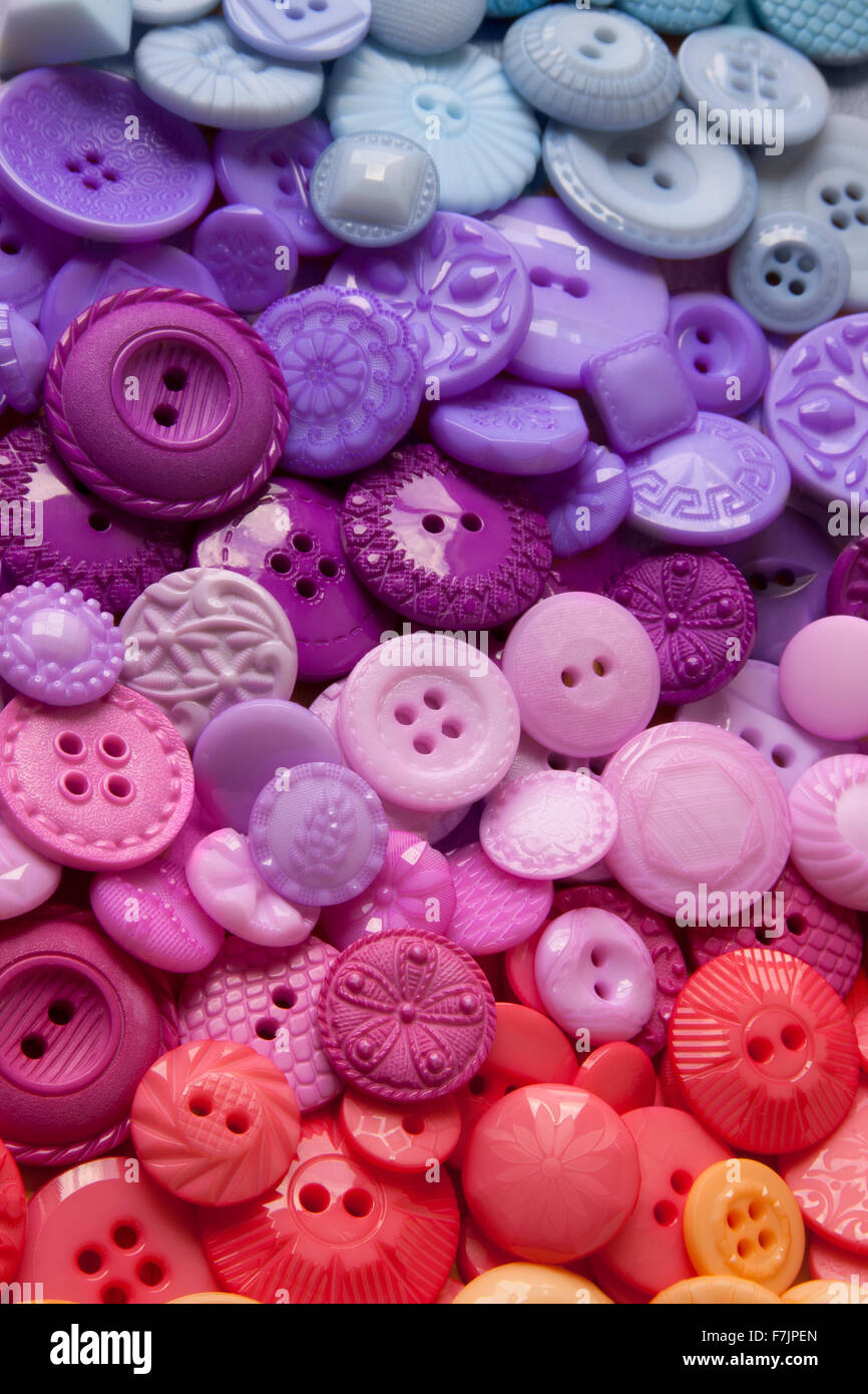 Brightly Colored Craft Buttons Stock Photo - Alamy