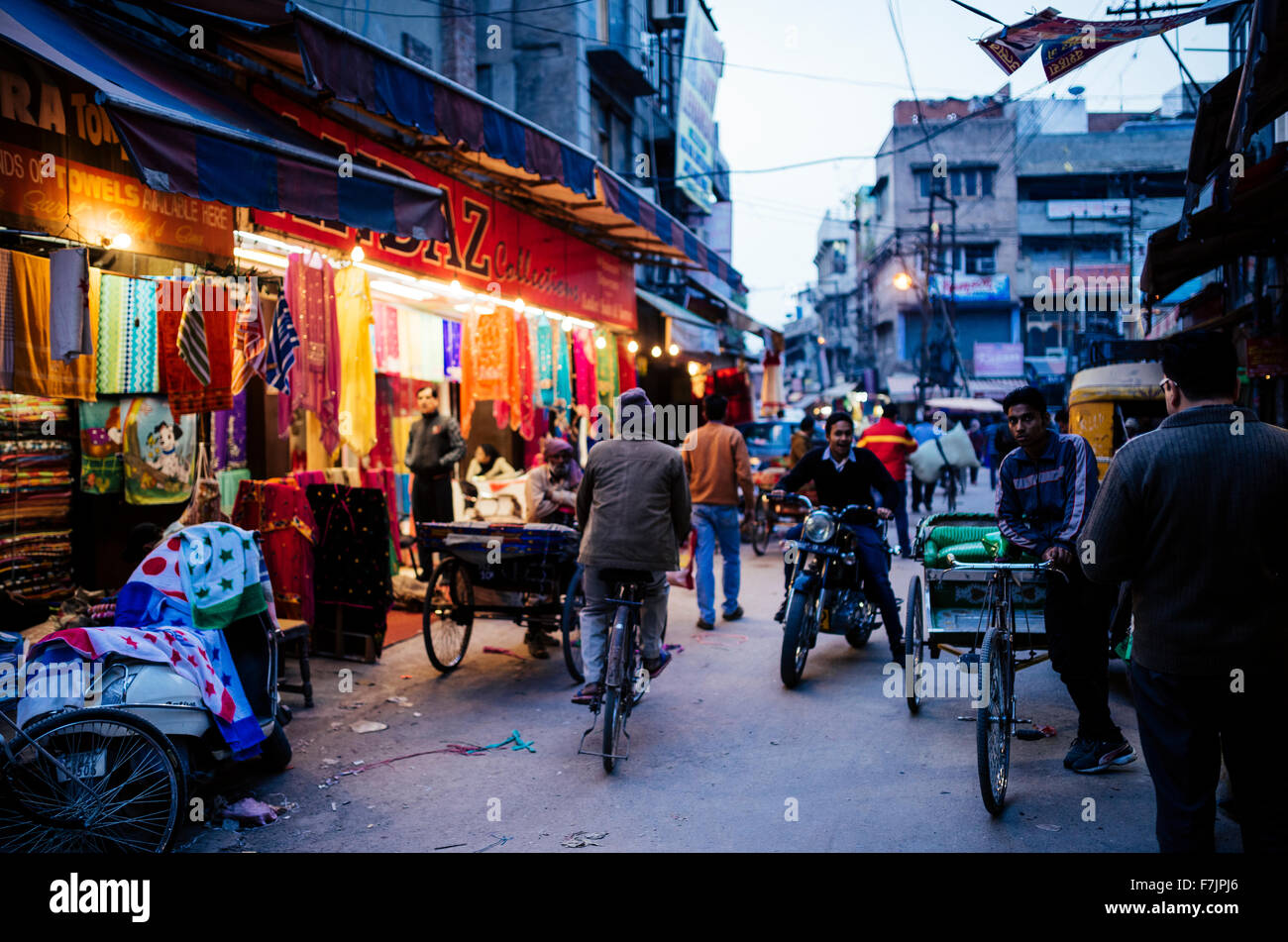 Shastri Textiles Market at night, Amritsar, Punjab, India Stock Photo ...