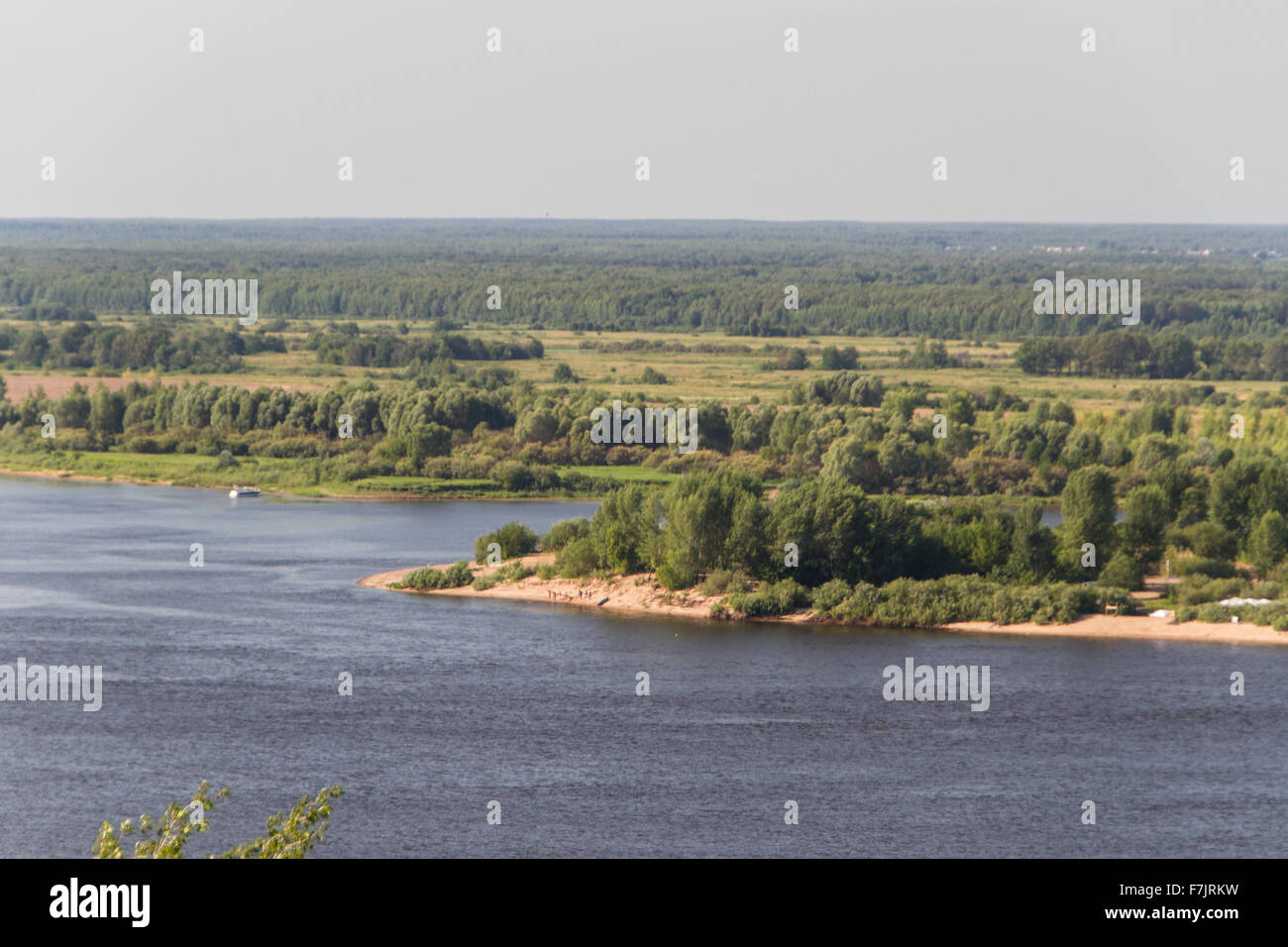Great view over the Volga River in Nizhny Novgorod, Russia Stock Photo ...