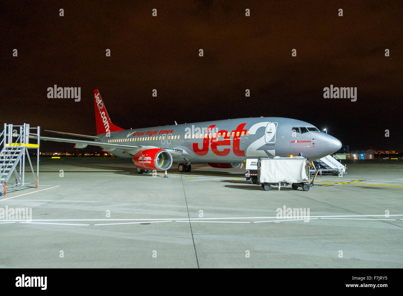 jet 2 airplane aircraft runway tarmac airport uk Stock Photo - Alamy