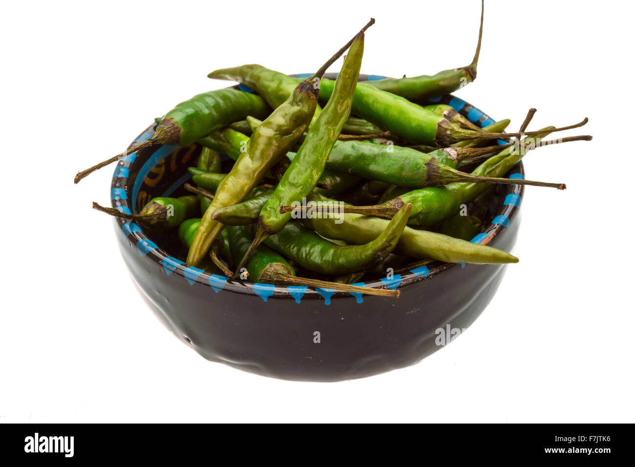 Green chilli pepper isolated Stock Photo - Alamy