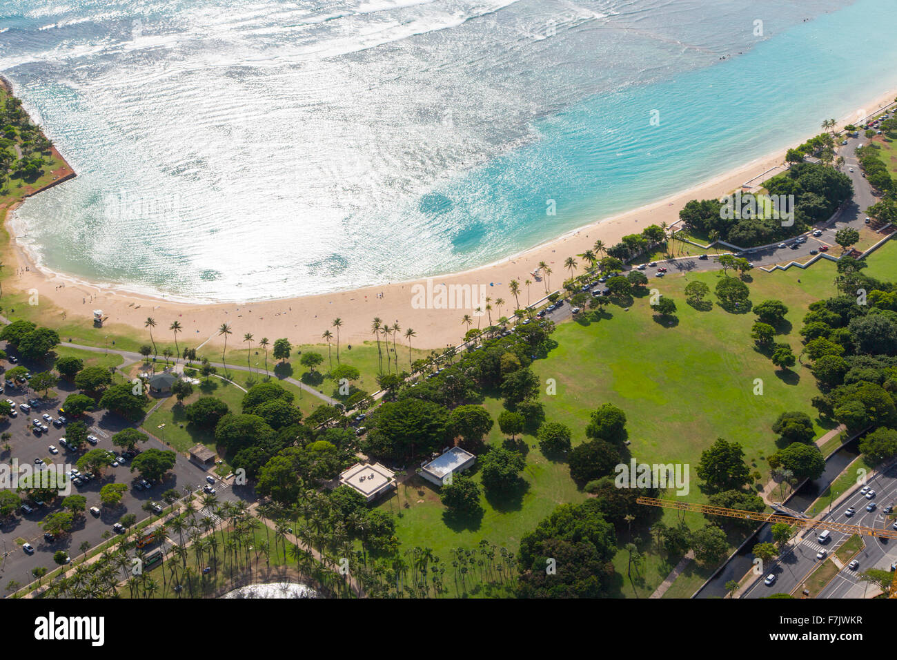 Aerial, Ala Moana Beach Park, Honolulu, Oahu, Hawaii Stock Photo - Alamy