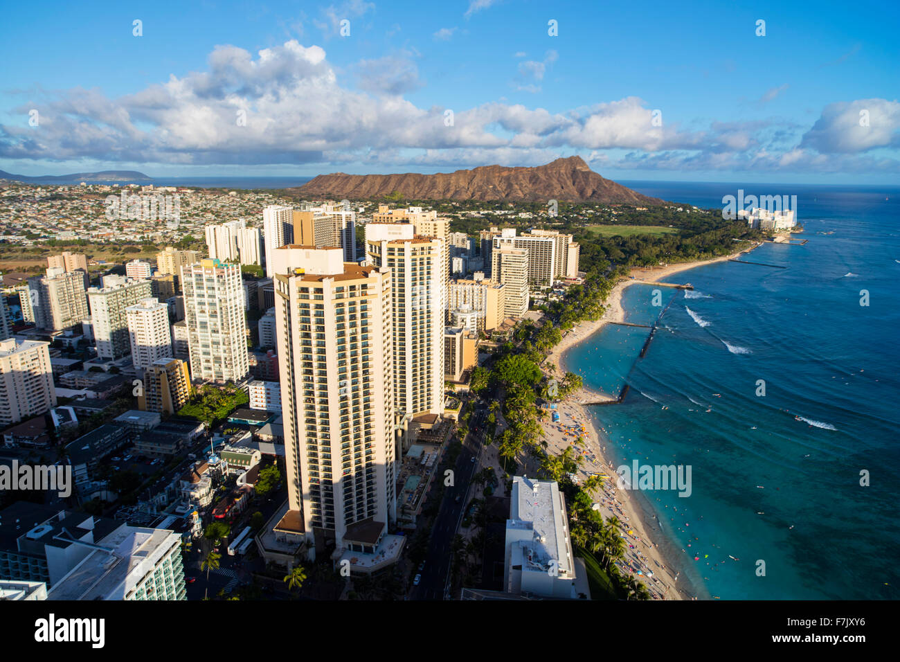 Aerial, Waikiki, Honolulu, Oahu, Hawaii Stock Photo - Alamy