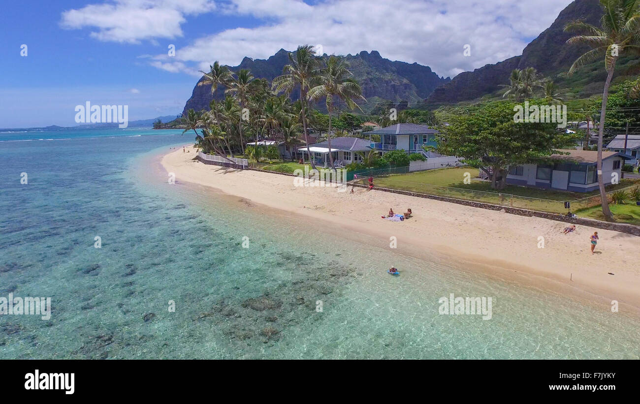 Kaaawa, Beach, Windward, Oahu, Hawaii Stock Photo - Alamy