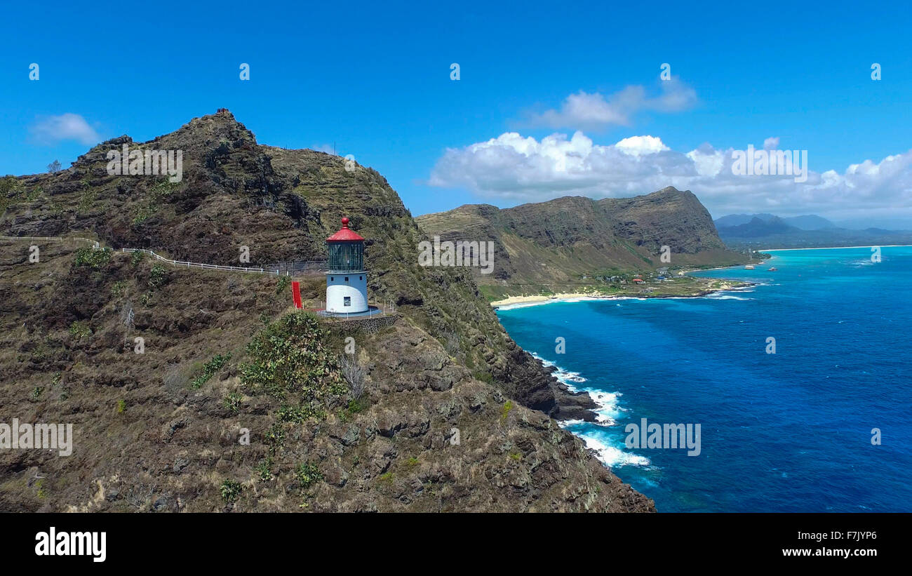 Lighthouse, Makapuu Beach, Oahu, Hawaii Stock Photo - Alamy