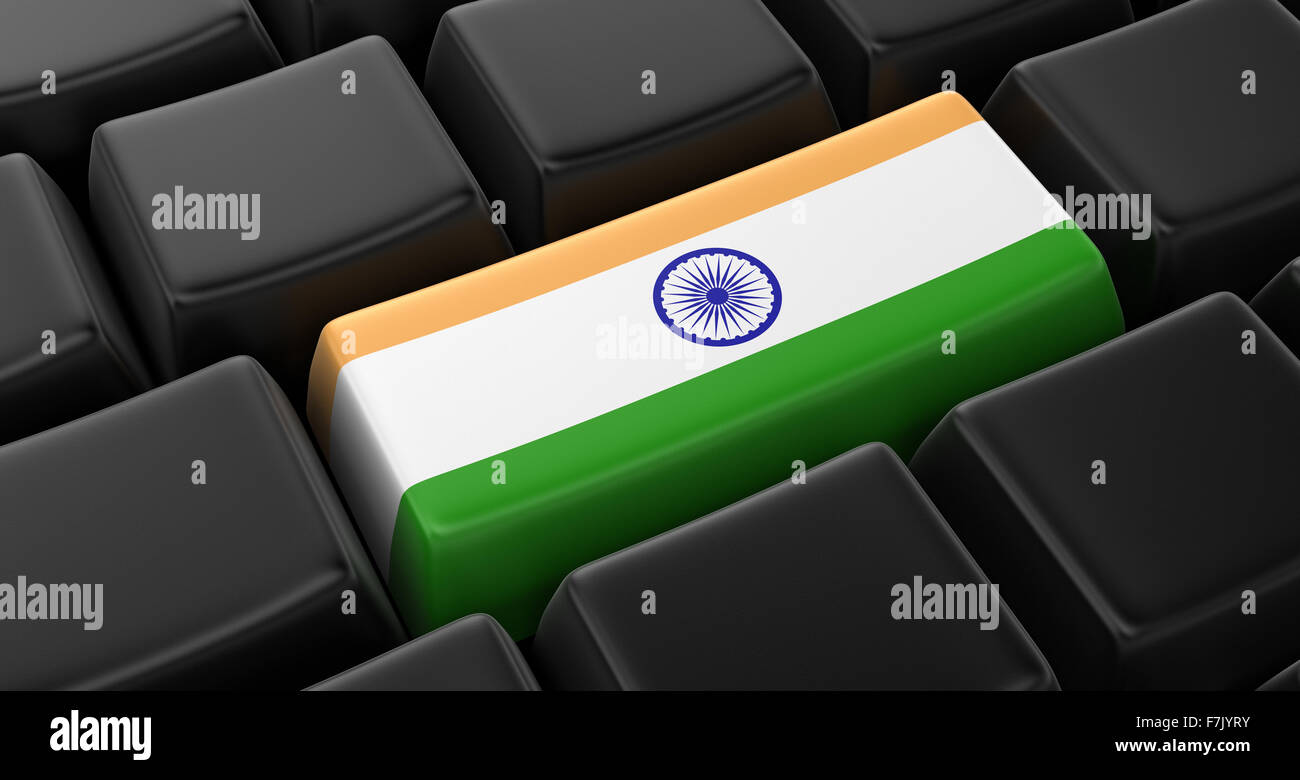 Key with Indian flag Stock Photo - Alamy