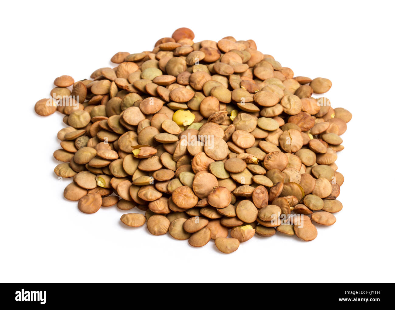 Lentils Isolated on White Background Stock Photo - Alamy