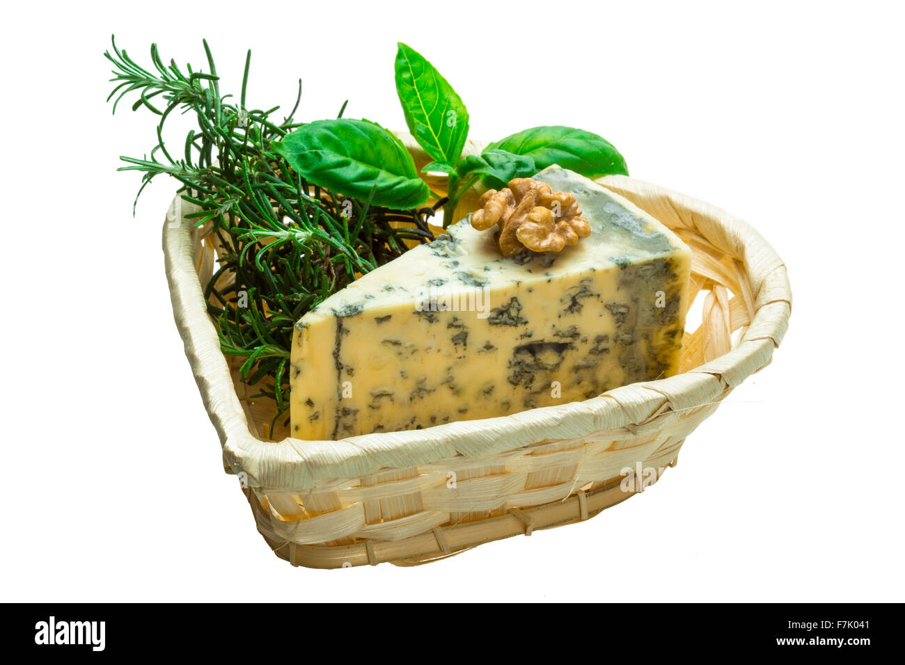 Dor blue cheese with herbs, nuts and honey Stock Photo - Alamy