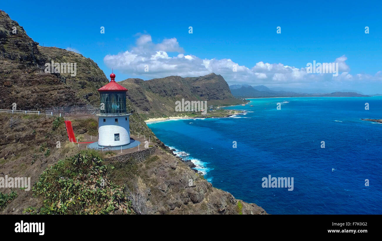 Lighthouse, Makapuu Beach, Oahu, Hawaii Stock Photo - Alamy