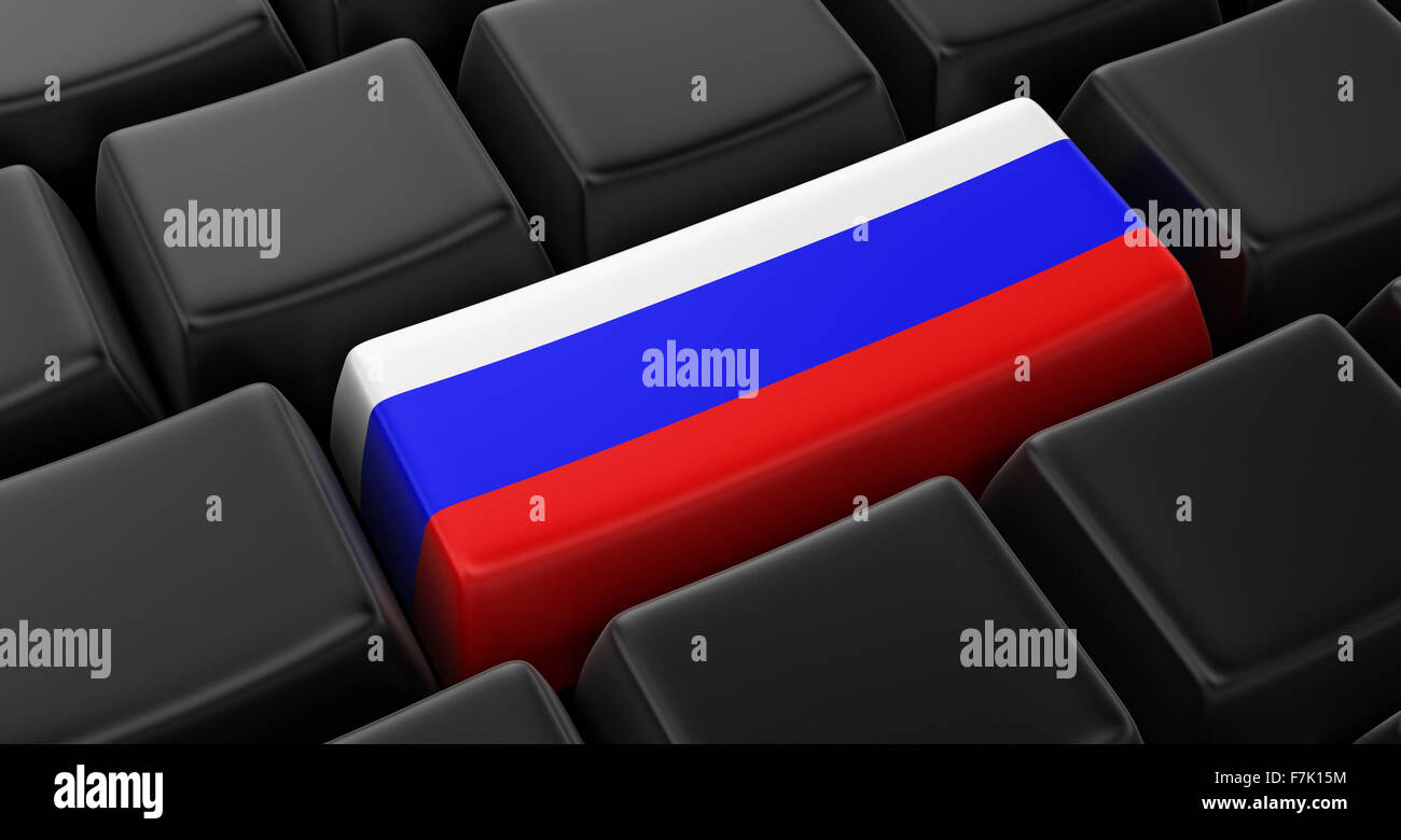 Key with Russian flag Stock Photo - Alamy