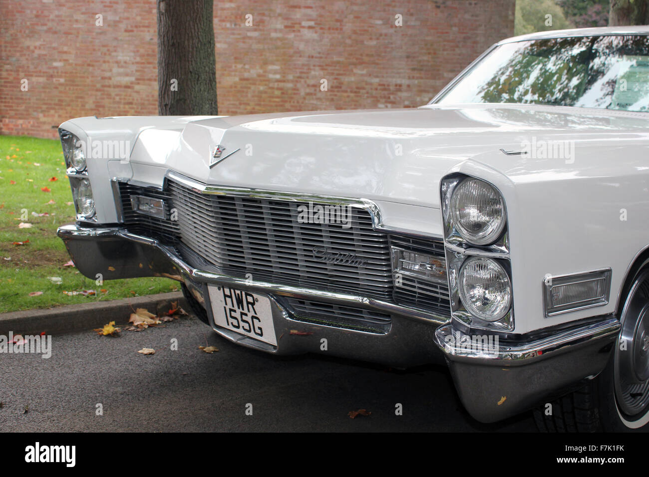 Classic car 1968 White Cadillac De Ville Stock Photo - Alamy
