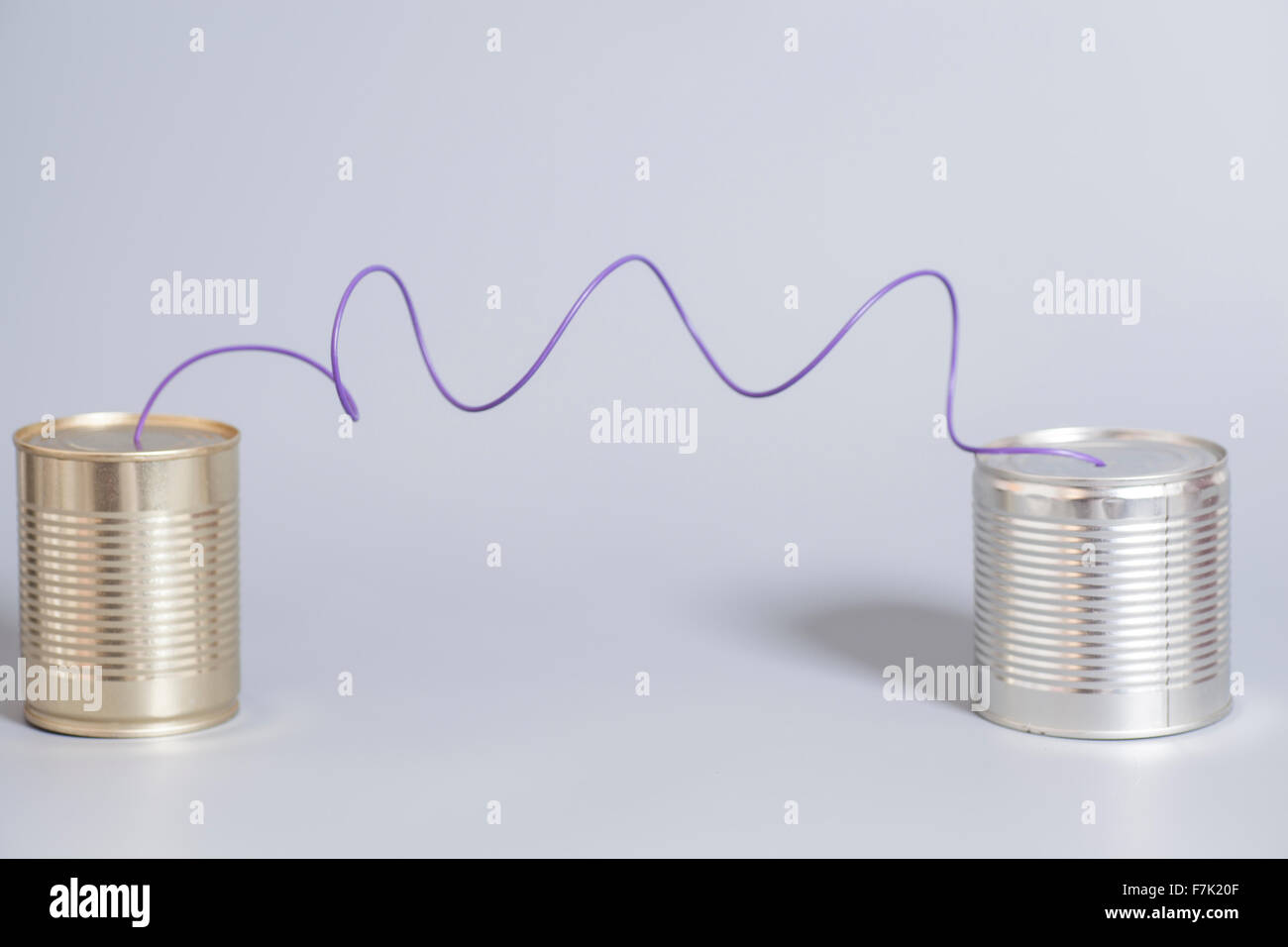 tin can phone.communication concept Stock Photo - Alamy