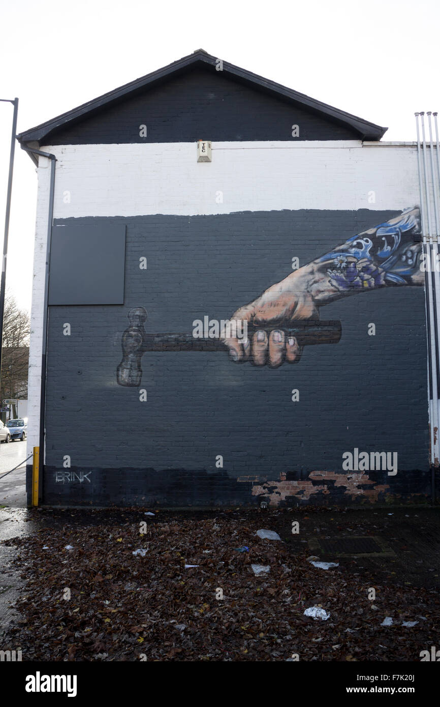 Hammer street mural, Leamington Spa, UK Stock Photo - Alamy
