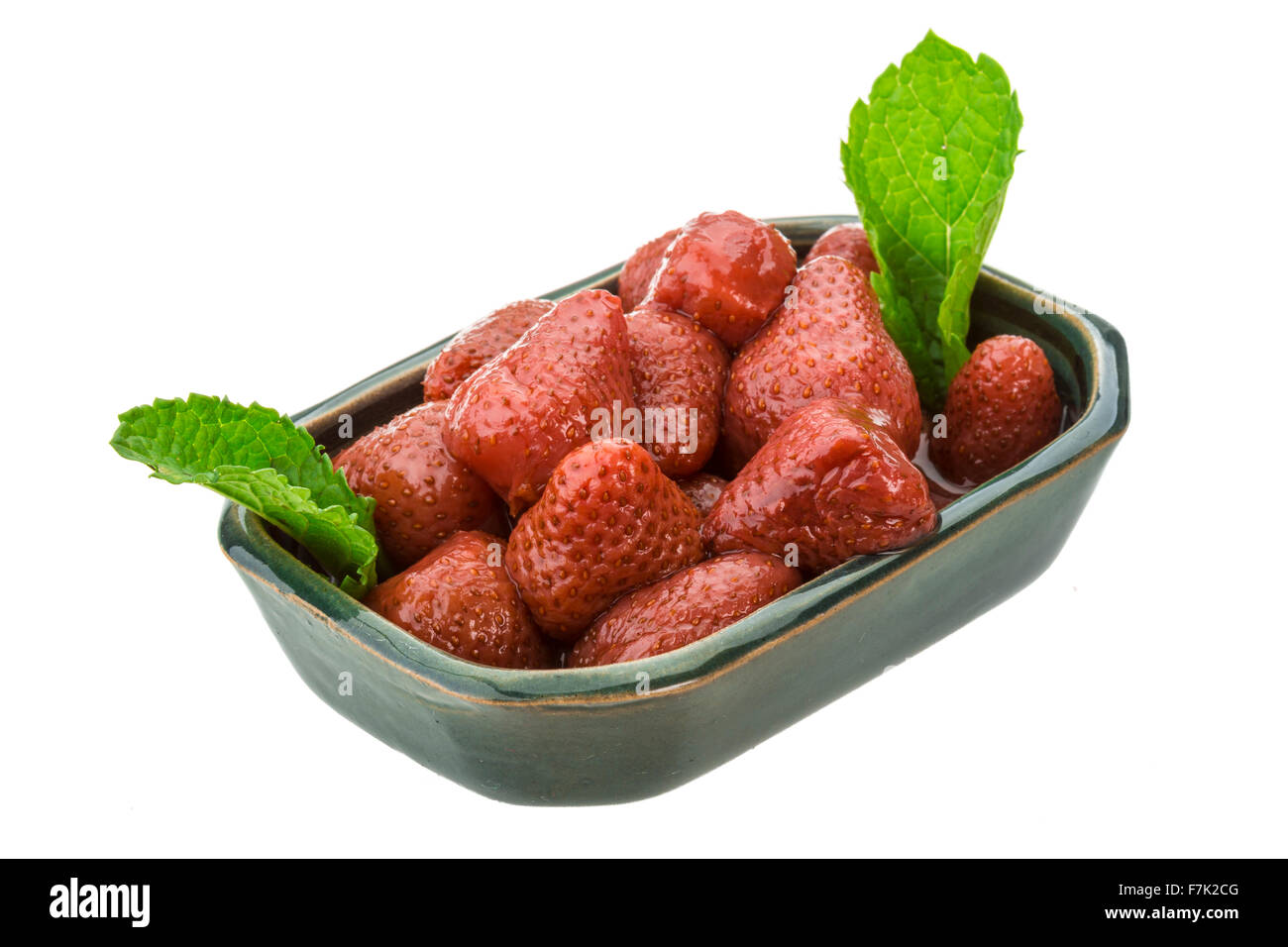 Marinated strawberry with mint Stock Photo - Alamy
