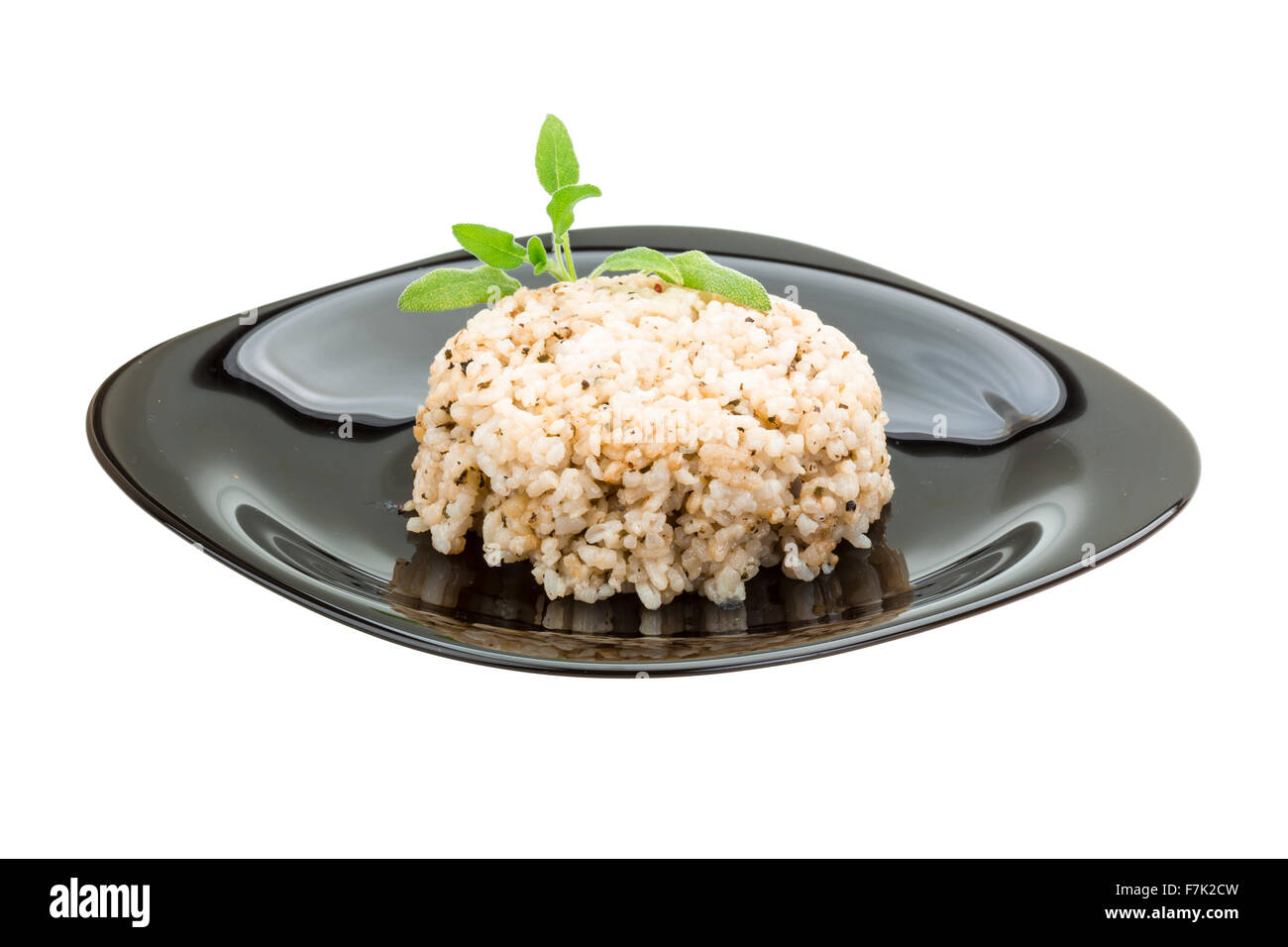 Boiled rice with herbs Stock Photo - Alamy