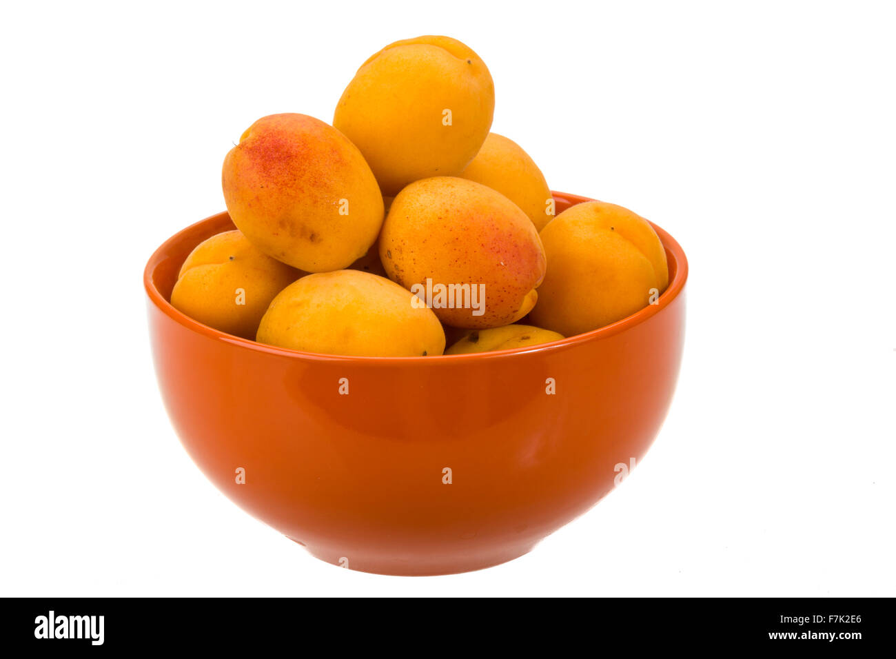 Yellow ripe apricots isolated Stock Photo - Alamy