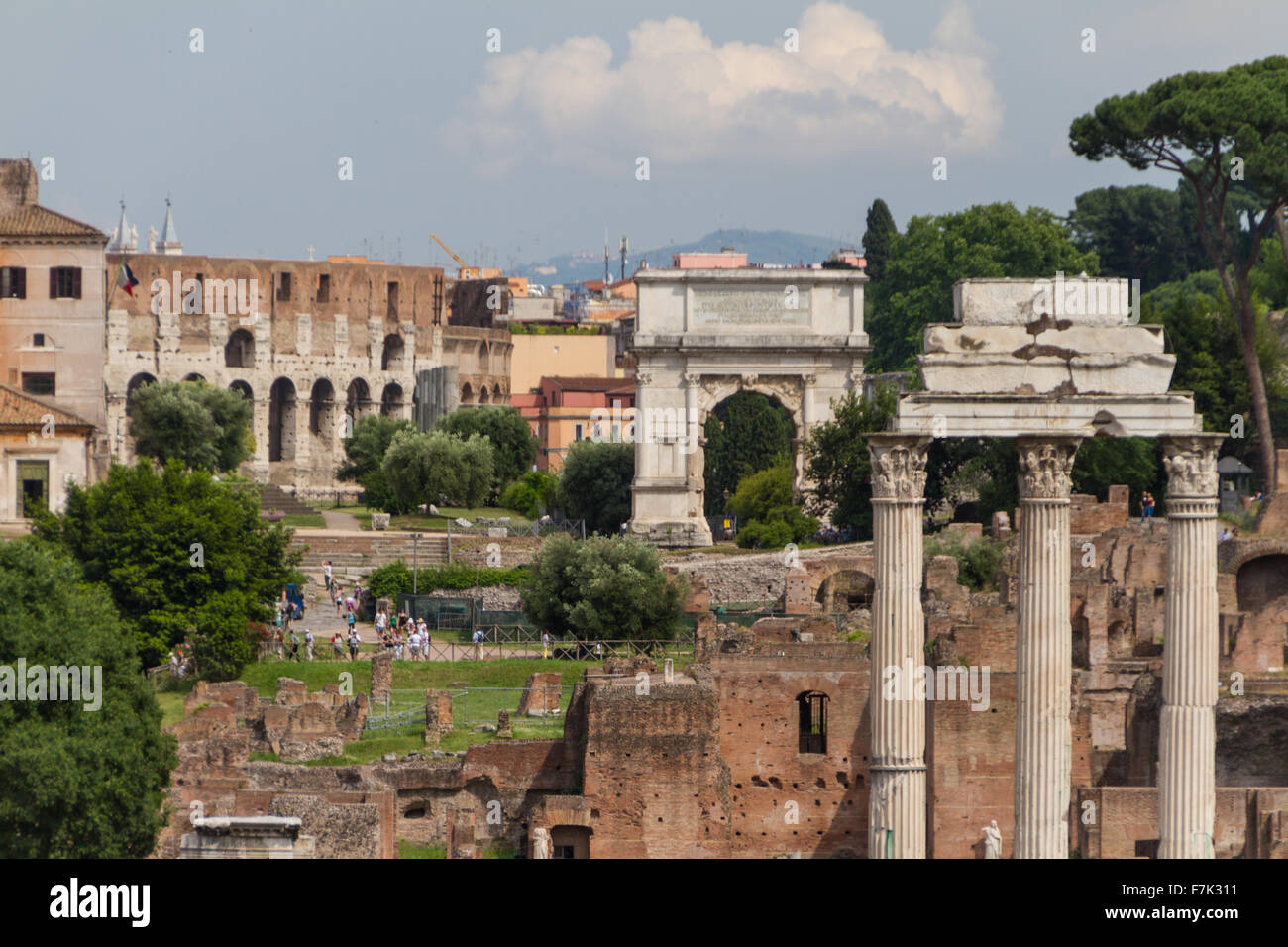 Building ruins and ancient columns in Rome, Italy Stock Photo - Alamy