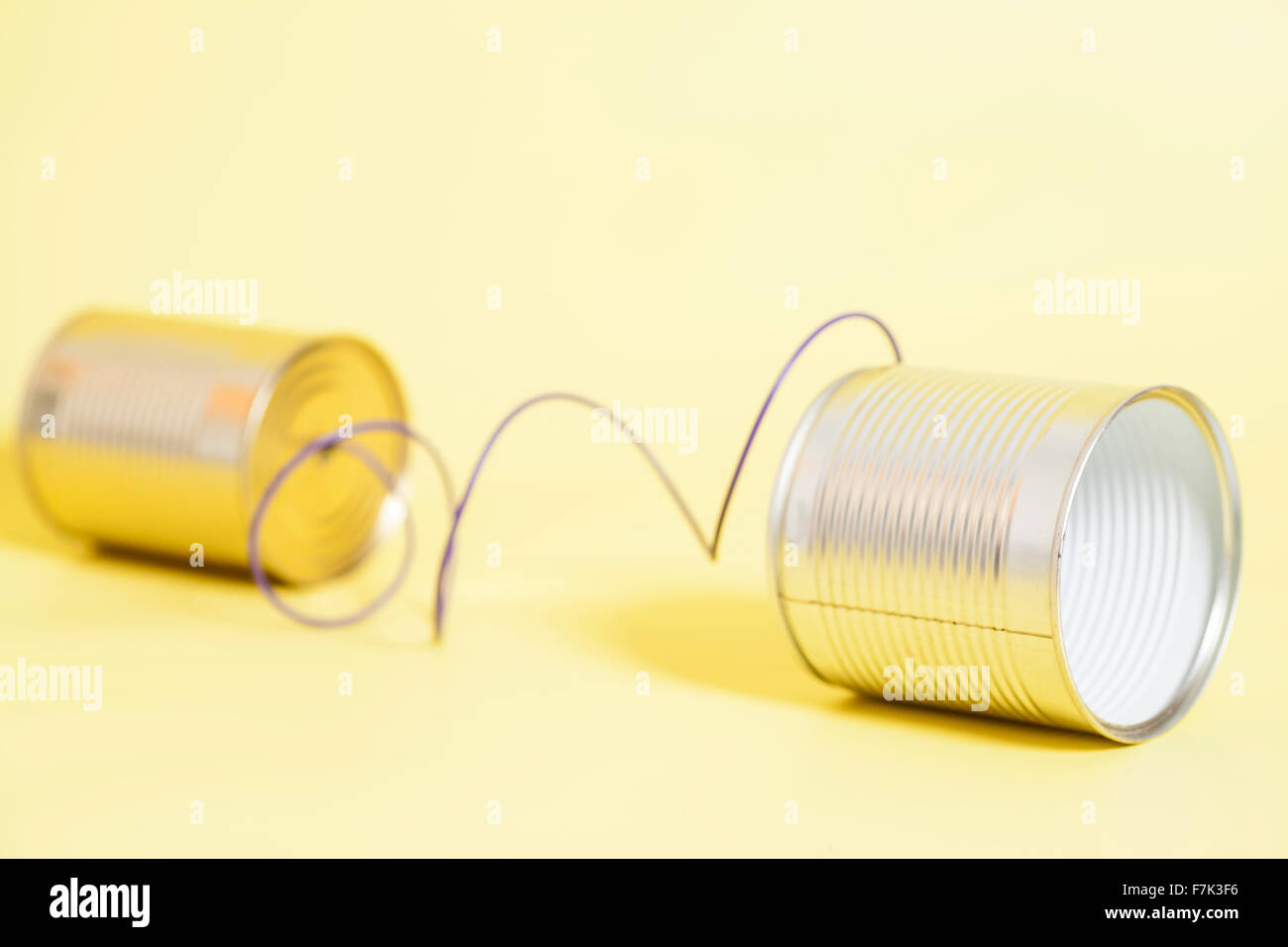tin can phone.communication concept Stock Photo - Alamy