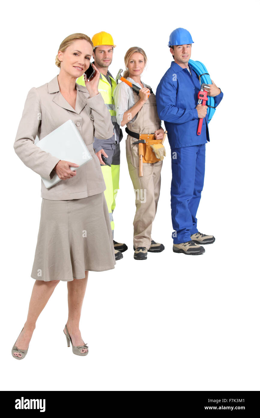 Four professions Cut Out Stock Images & Pictures - Alamy