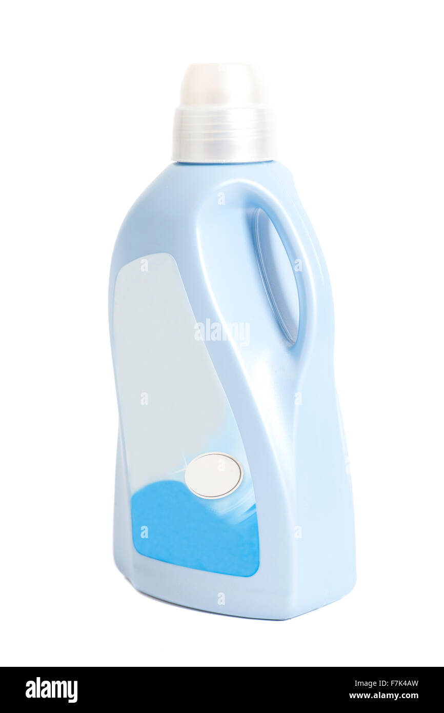 Plastic bottle of cleaning product, isolated on white Stock Photo - Alamy