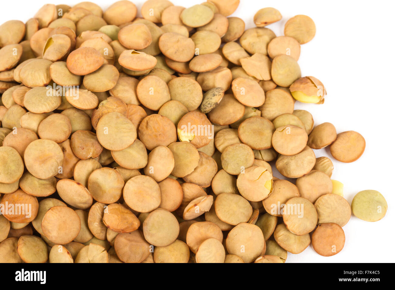 Lentils Isolated on White Background Stock Photo - Alamy