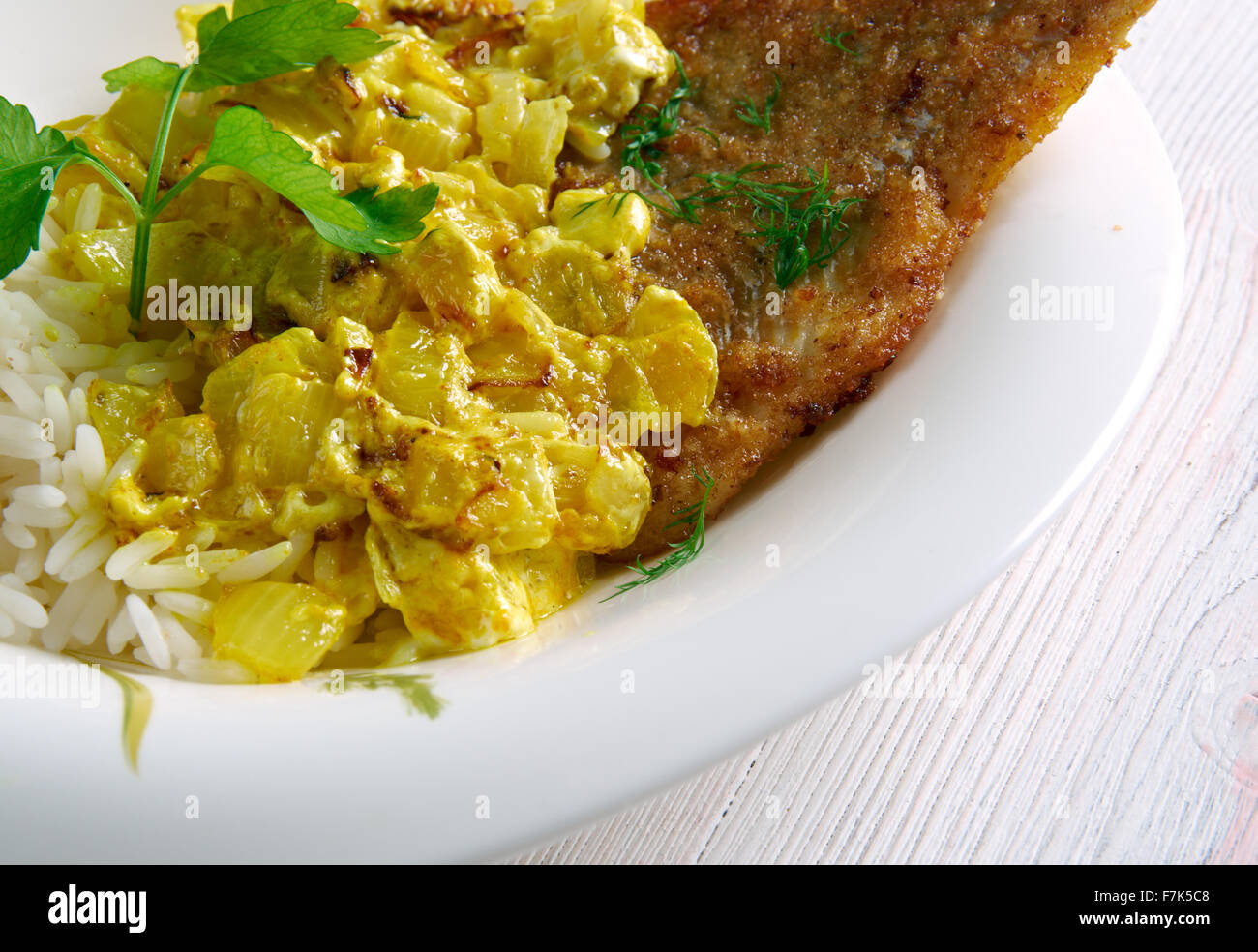 Coconut Fish Curry .Cari de Poisson.AFRICA, SEYCHELLES Stock Photo - Alamy