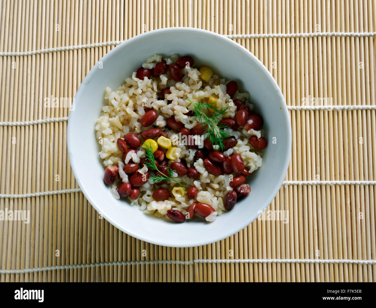 Kongbap - Korean dish consisting of or brown rice cooked with beans ...