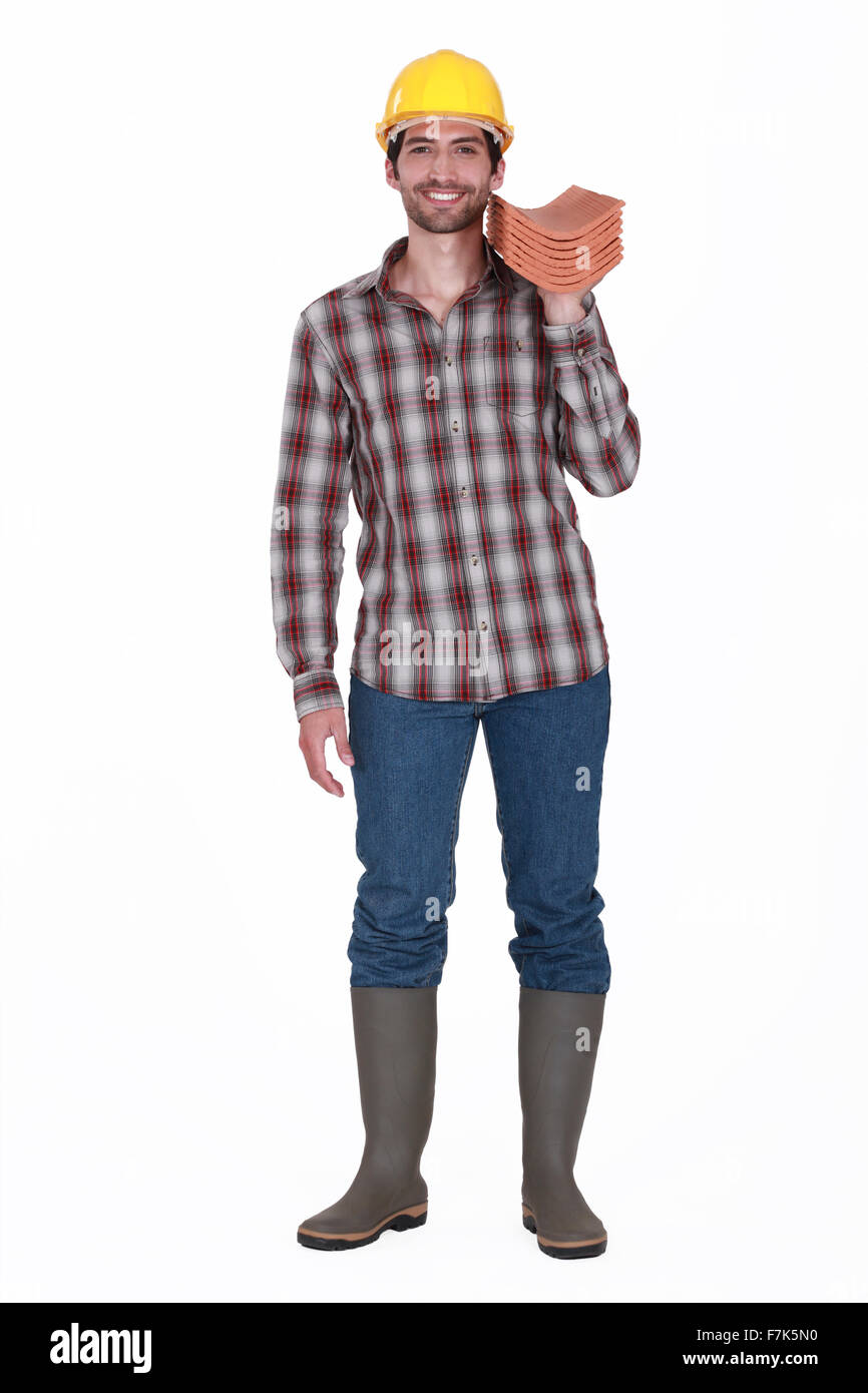 Roofer background Cut Out Stock Images & Pictures - Alamy