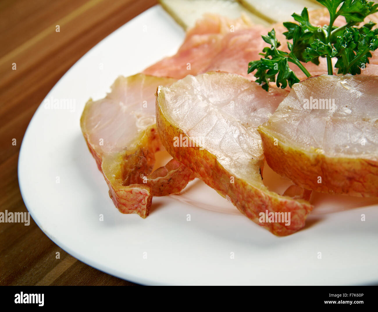 Seafood arrangement.salmon,halibut . close up Stock Photo - Alamy