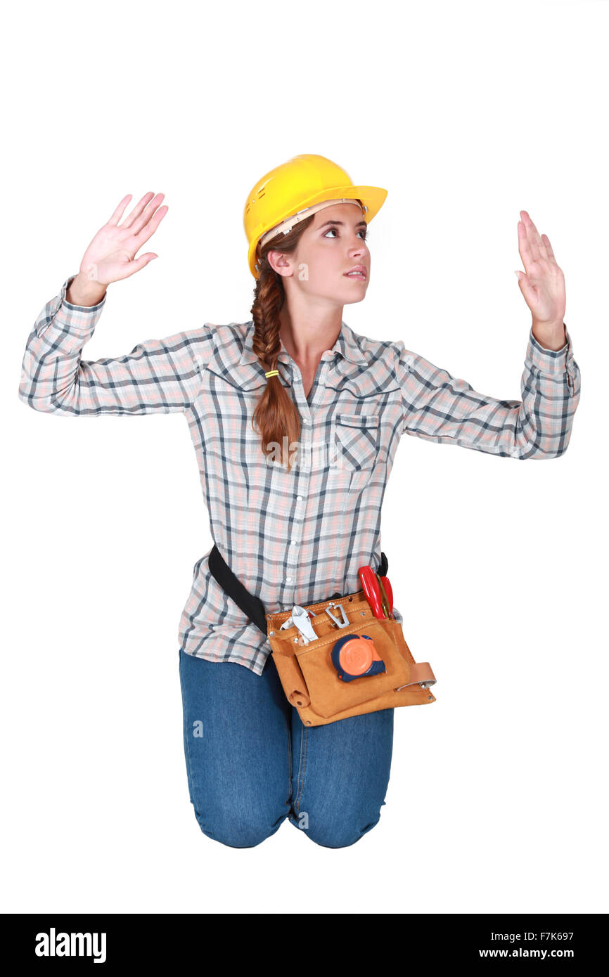 Women With Hands Up Surrender